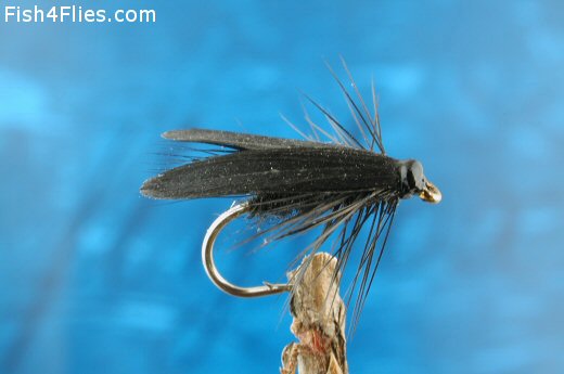 Black Slow Water Caddis Fly - Fishing Flies with Fish4Flies Worldwide